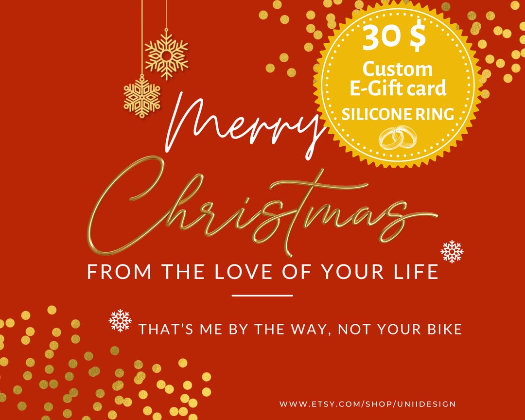 Custom Gift Card Printable, Personal Gift Certificate, 3 Silicone Rings ...