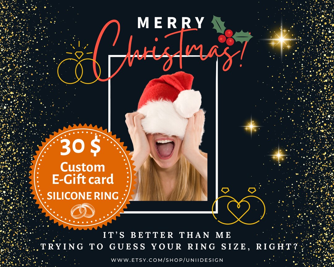Custom Gift Card Printable, Personal Gift Certificate, 3 Silicone Rings ...