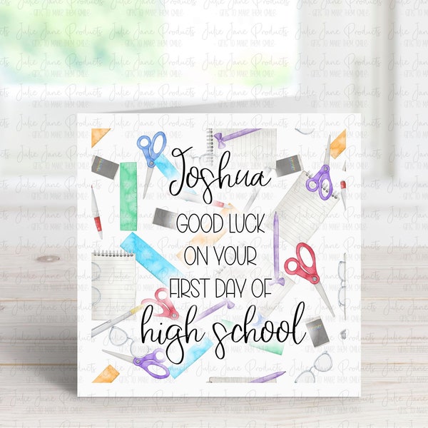 Grandson First Day at High School - Etsy