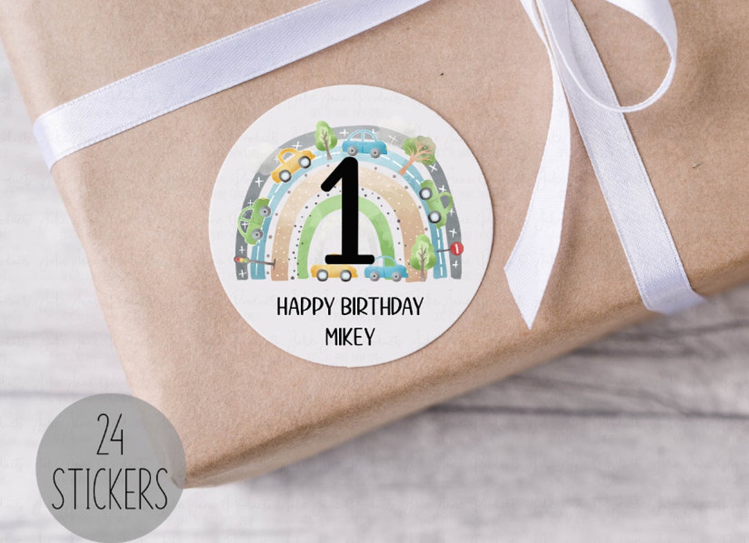 Cars Birthday Stickers Personalised Boys Birthday Stickers - Etsy