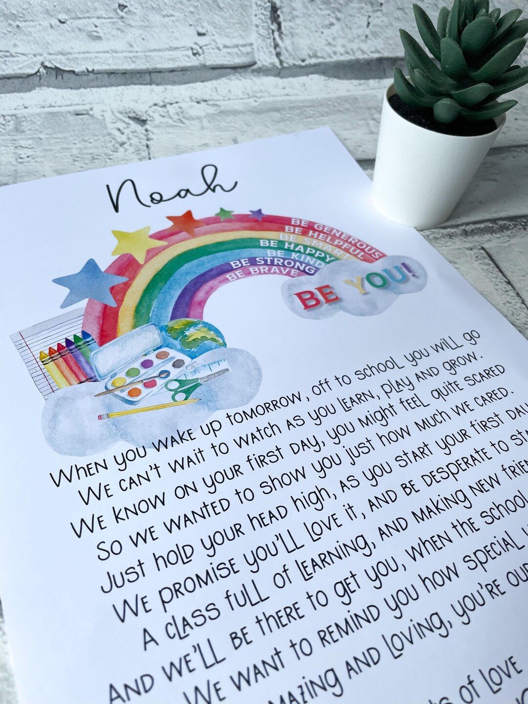 First Day of School Gift | Personalised School Gift | Starting School ...