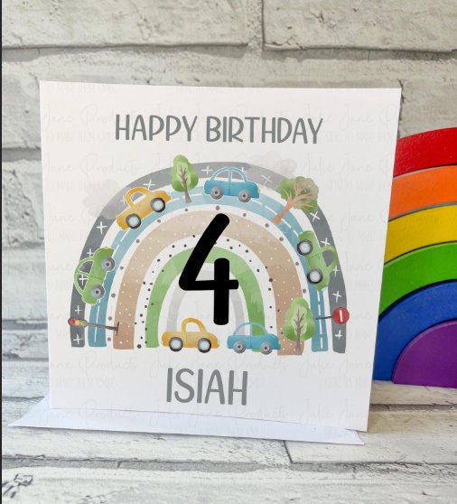 Cars Birthday Card Race Car Card Boys Birthday Card Car - Etsy