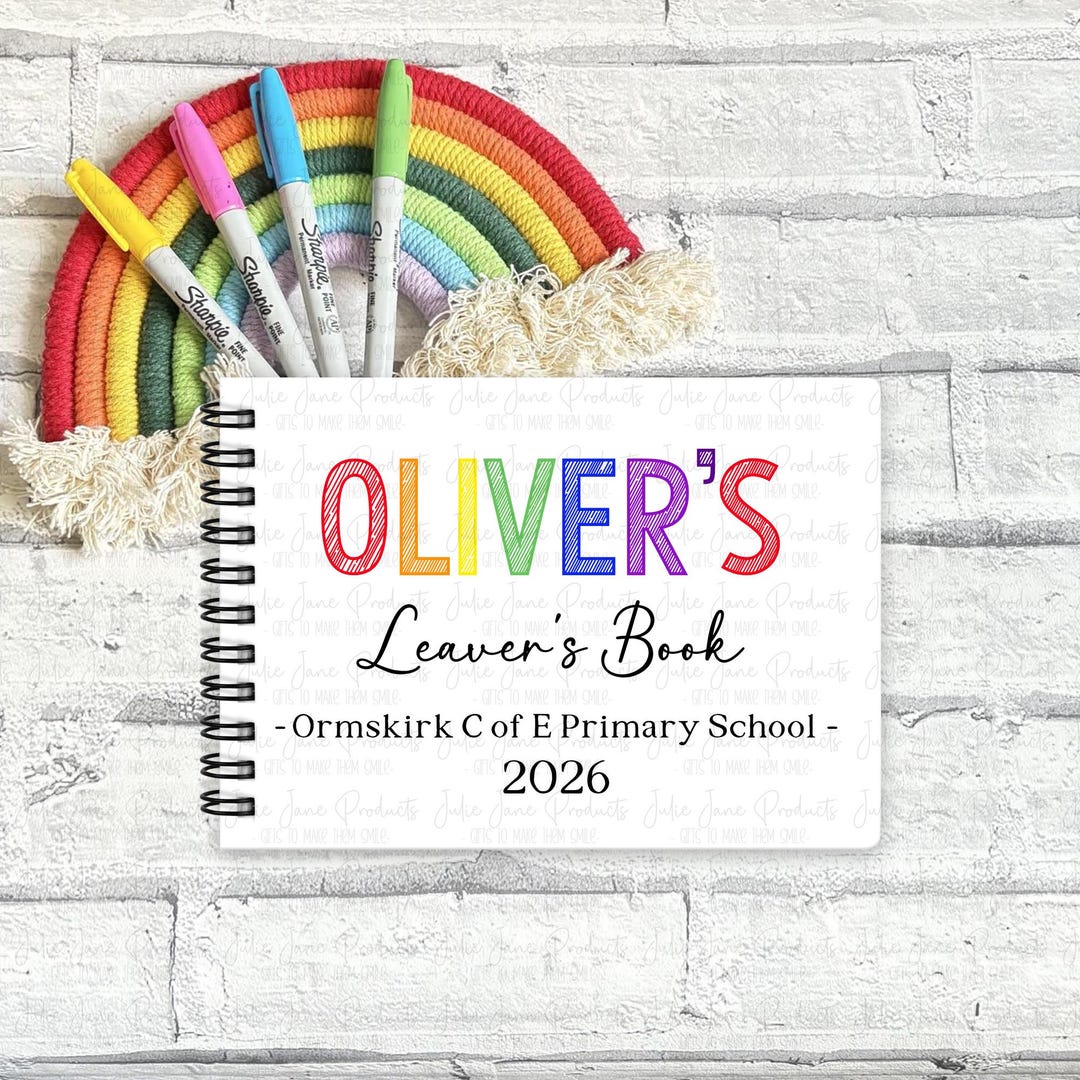 School Leavers Book | Personalised Leavers Book | Autograph Book | Year ...