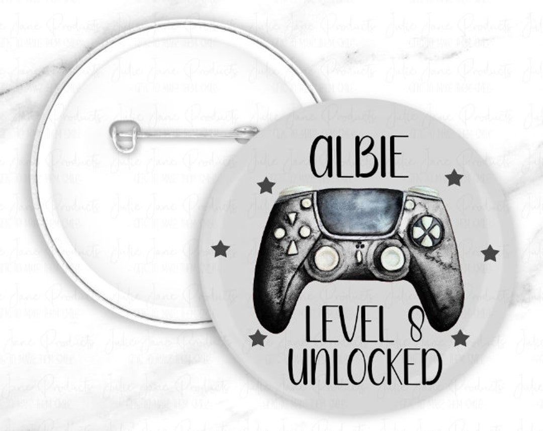 Birthday Badge Gaming Birthday Badge Personalised Birthday Badge Gamer ...