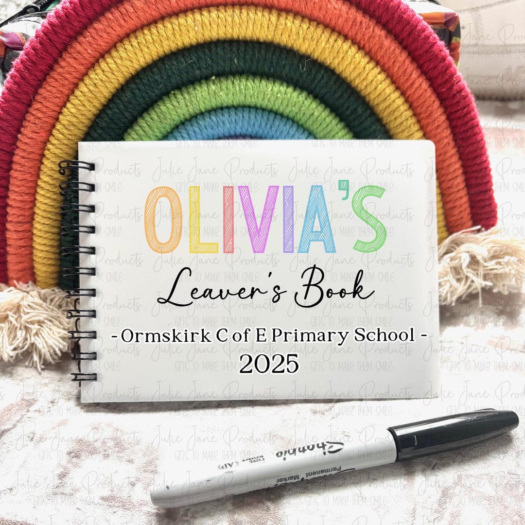 School Leavers Book | Personalised Leavers Book | Autograph Book | Year ...