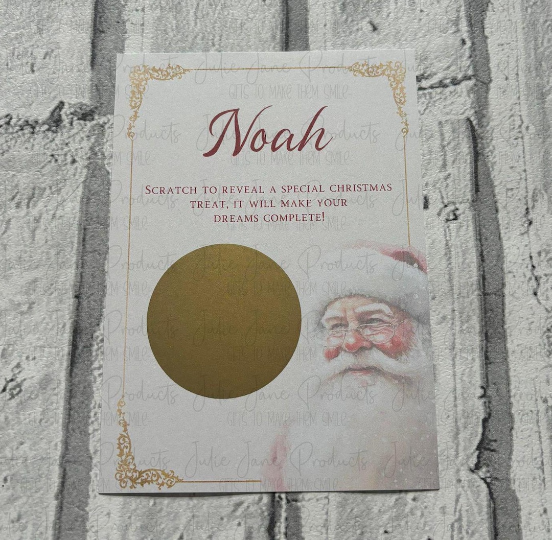 Personalised Scratch Reveal Card Novelty Scratch Card Trip Reveal ...