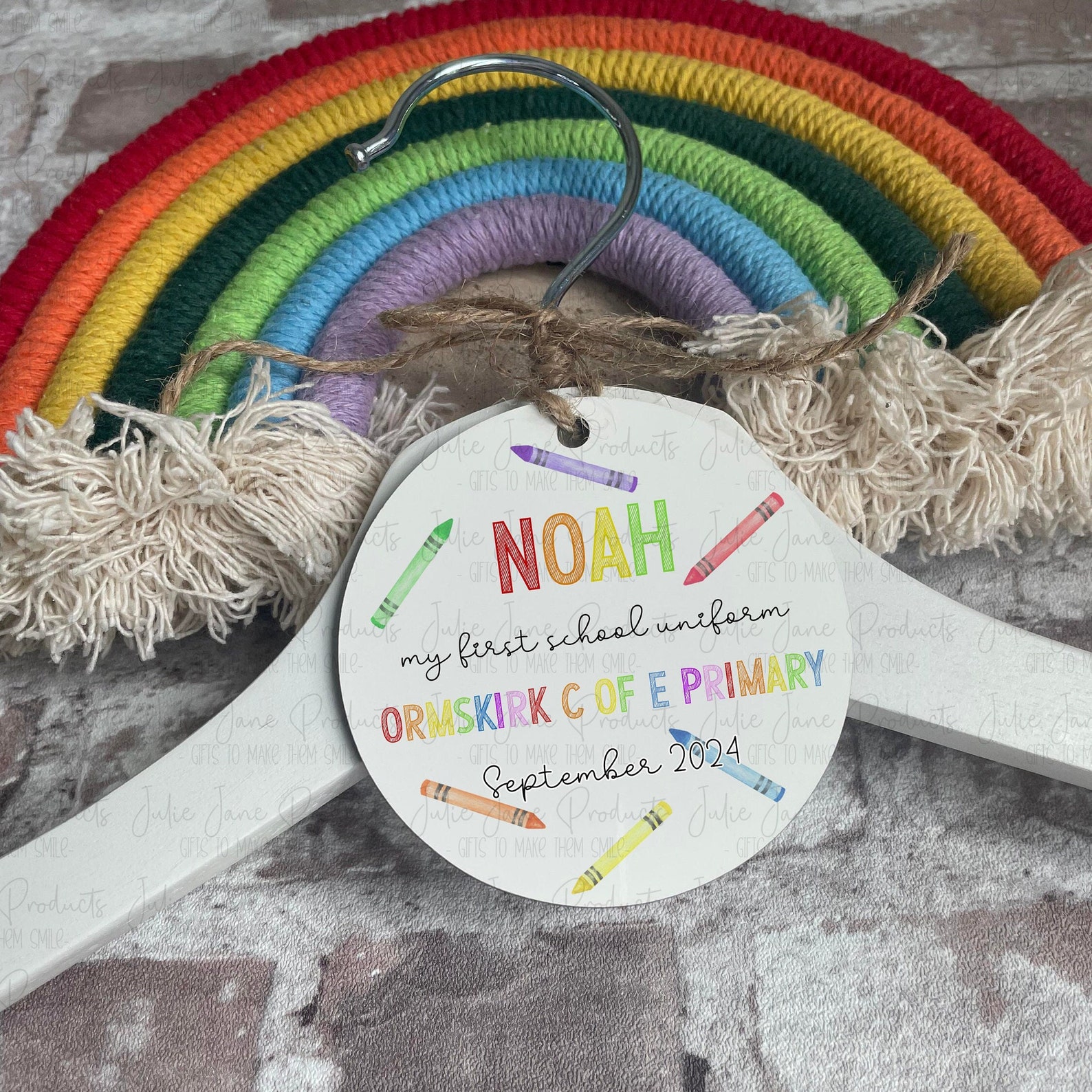 School Uniform Hanger Tag | My First School Uniform | Personalised ...
