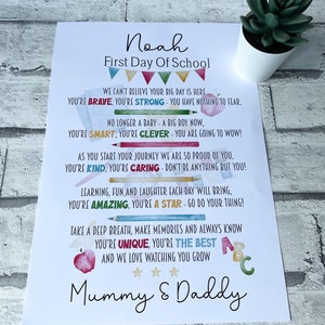First Day of School Gift | Personalised School Gift | Starting School ...