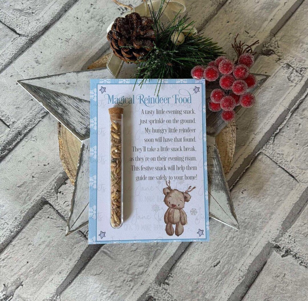 Reindeer Food Tube Christmas Eve Box Fillers Gift for Kids Wildlife ...