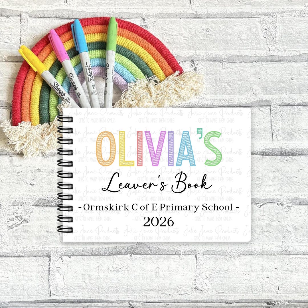 School Leavers Book | Personalised Leavers Book | Autograph Book | Year ...