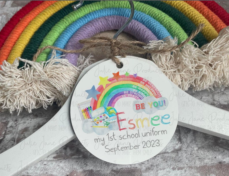 School Uniform Hanger Tag | My First School Uniform | Personalised ...