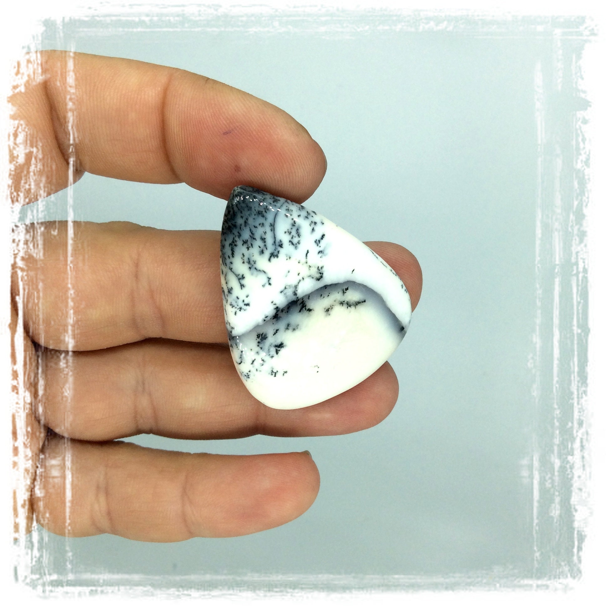 Healing Peacefulness Longevity Harmony Stone Natural White Dendrite ...