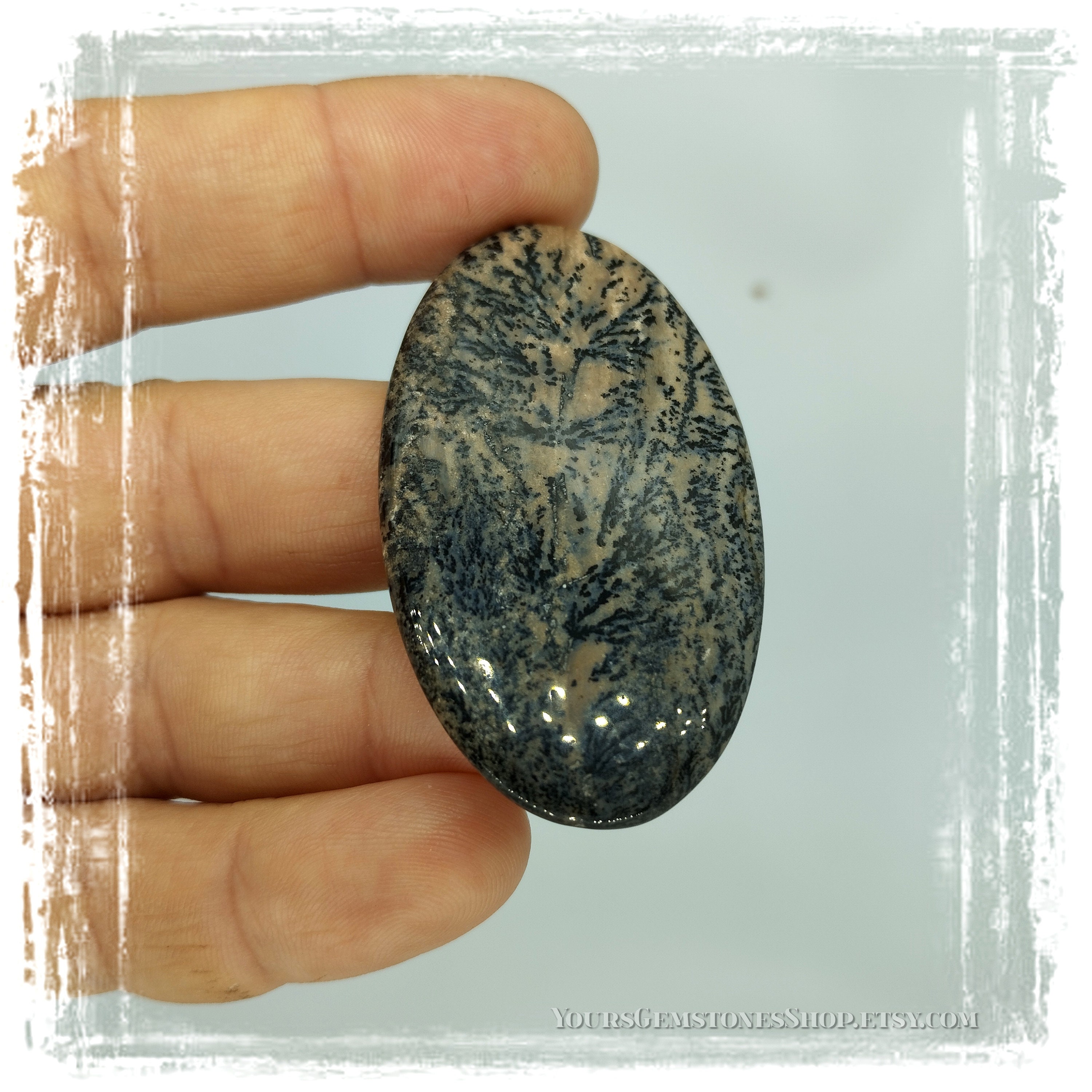 Healing Peacefulness Longevity Harmony Stone Natural White Dendrite ...