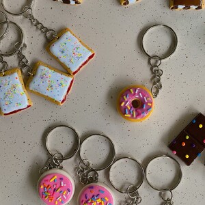 Food Themed Keychains, Handmade Gifts for Her, Funny Birthday Gift for ...