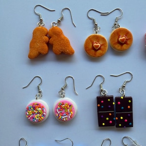Food Themed Earrings, Polymer Clay Food Jewelry, Quirky Gift for Friend ...