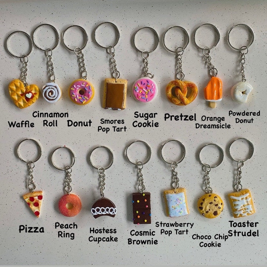 Food Themed Keychains, Handmade Gifts for Her, Funny Birthday Gift for ...
