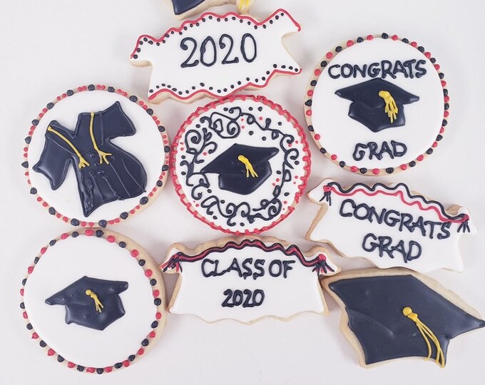 Congrats Grad Cookies Graduation 2020 Cookies Graduation | Etsy