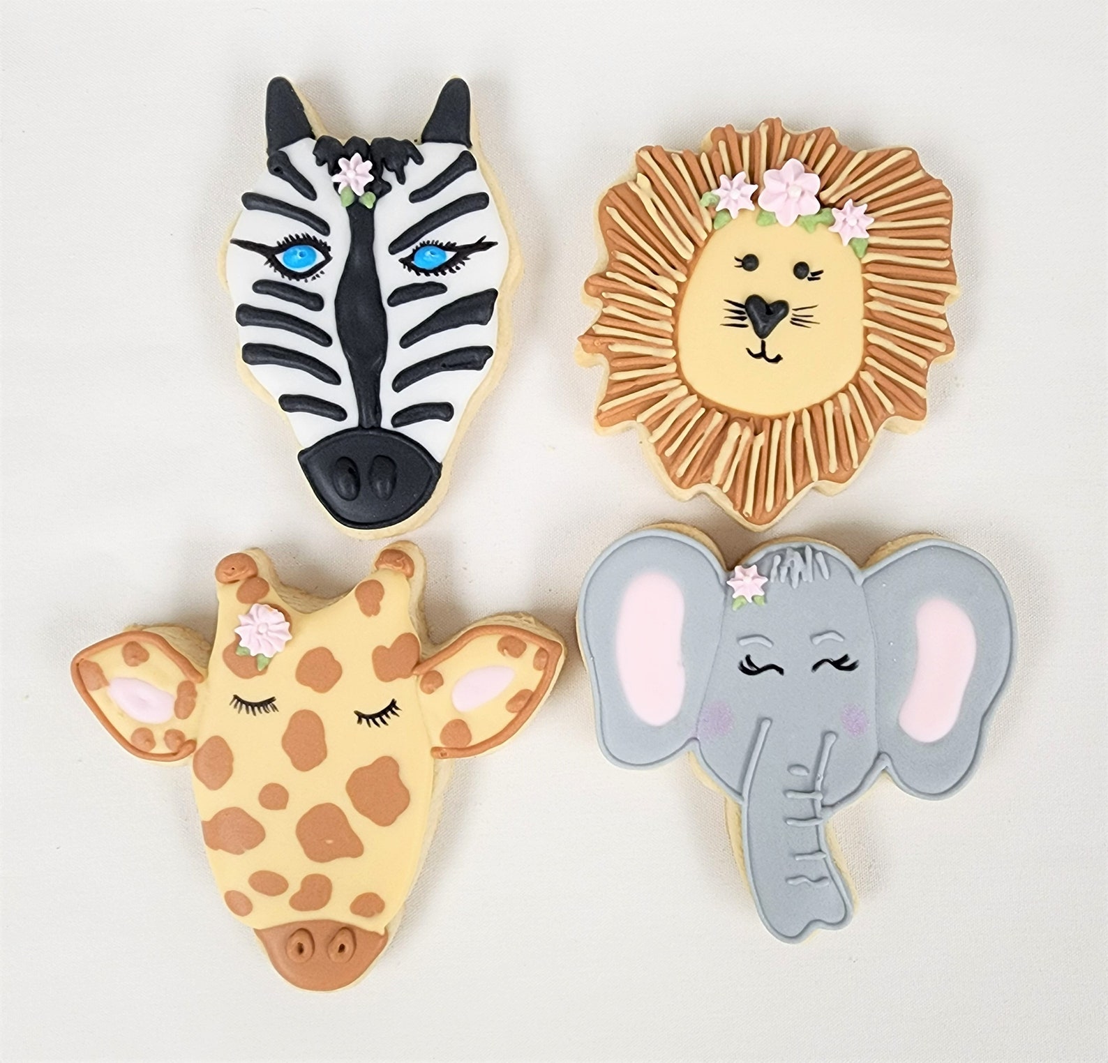 Jungle Cookies, Safari Cookies, Safari Baby Shower, Baby Shower Cookies ...