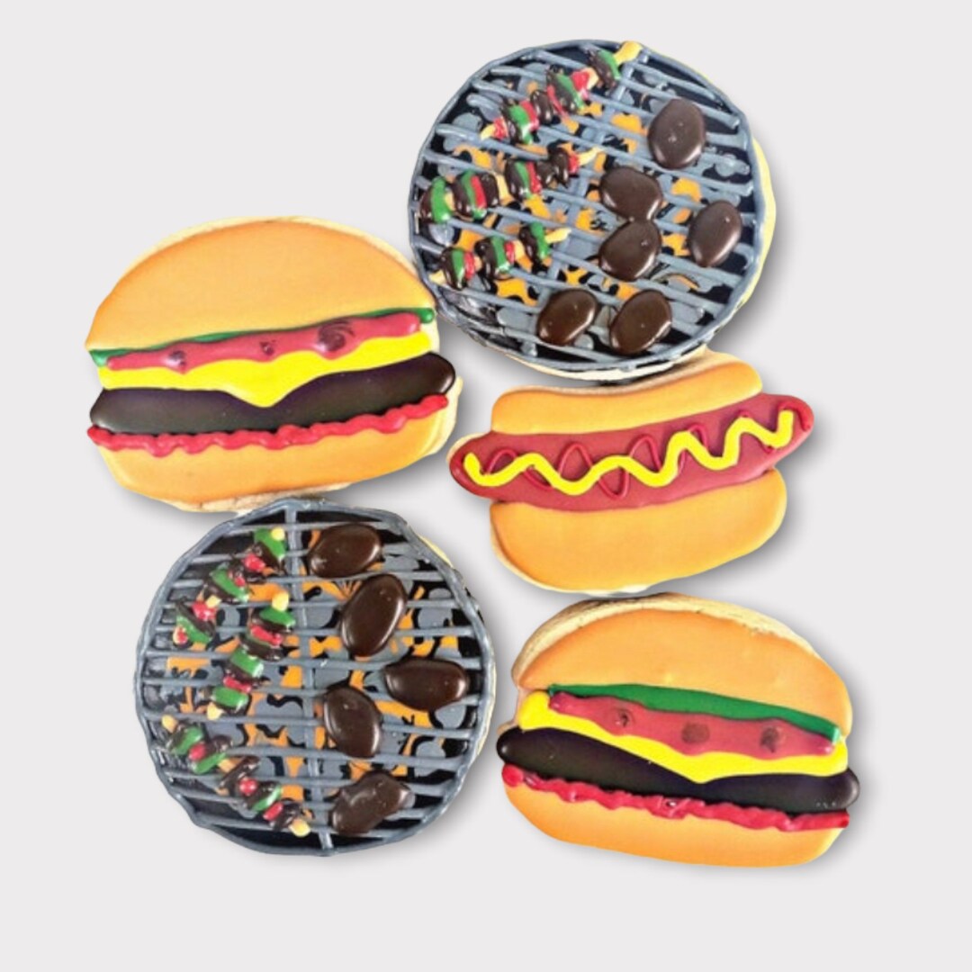 Barbecue Cookies Grilling Out Cookies Summertime Parties Hamburger ...