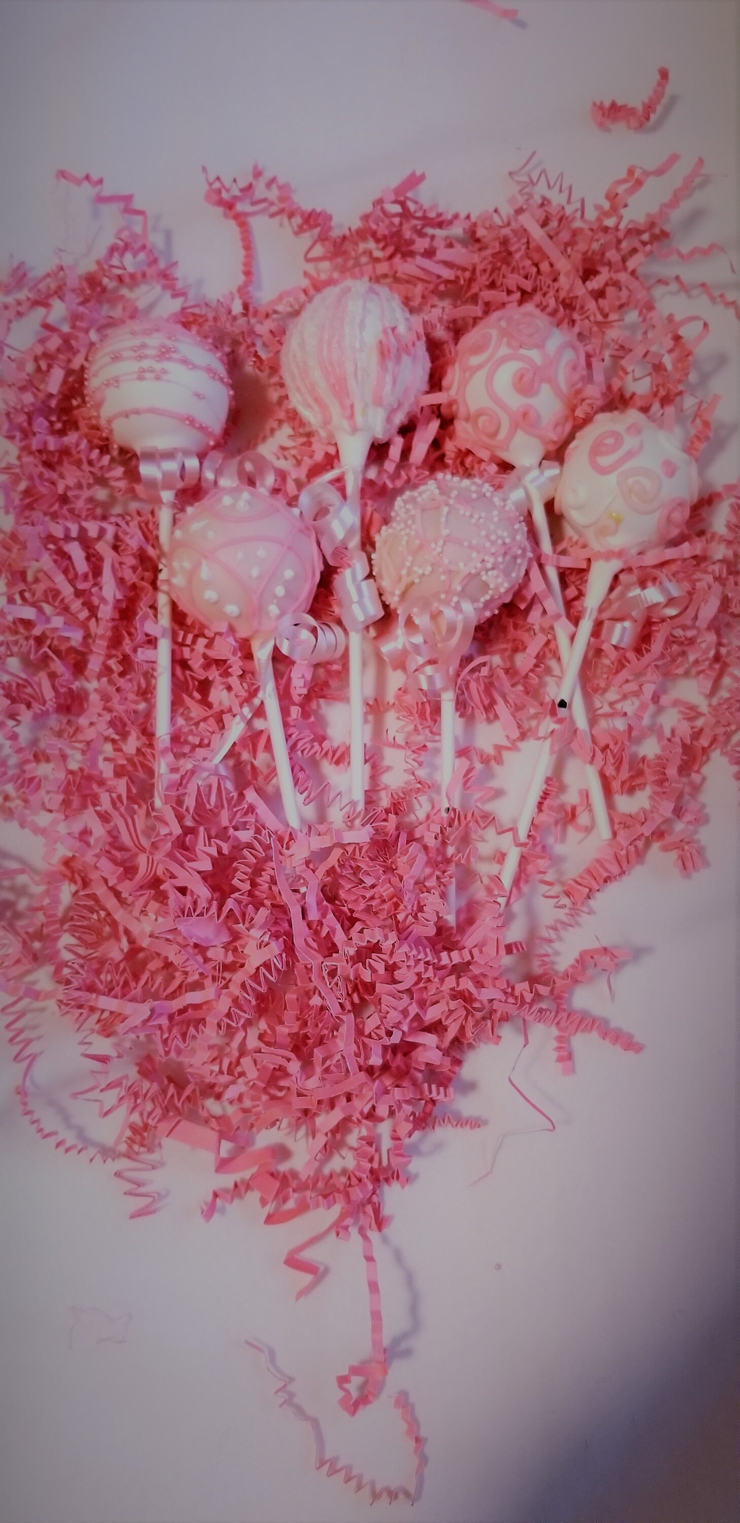 Baby Girl Cake Pops - Baby Shower Dessert - Girl Birthday Party Dessert ...