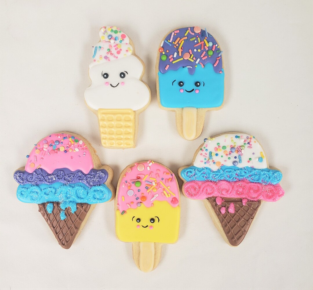 Popsicle Cookies, Ice Cream Cookies, Summertime Cookies, Ice Cream ...