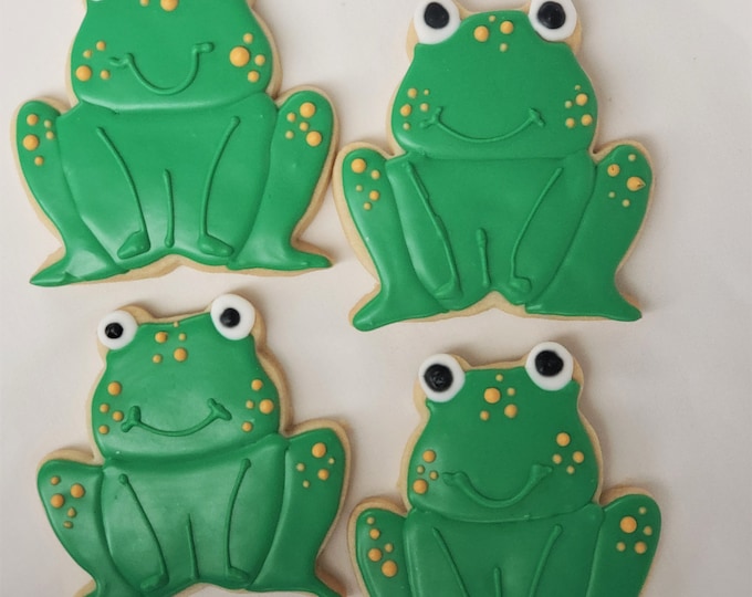 Frog Cookies, Whimsical Frog Cookies, Toad Cookies, Amphibian Cookies ...