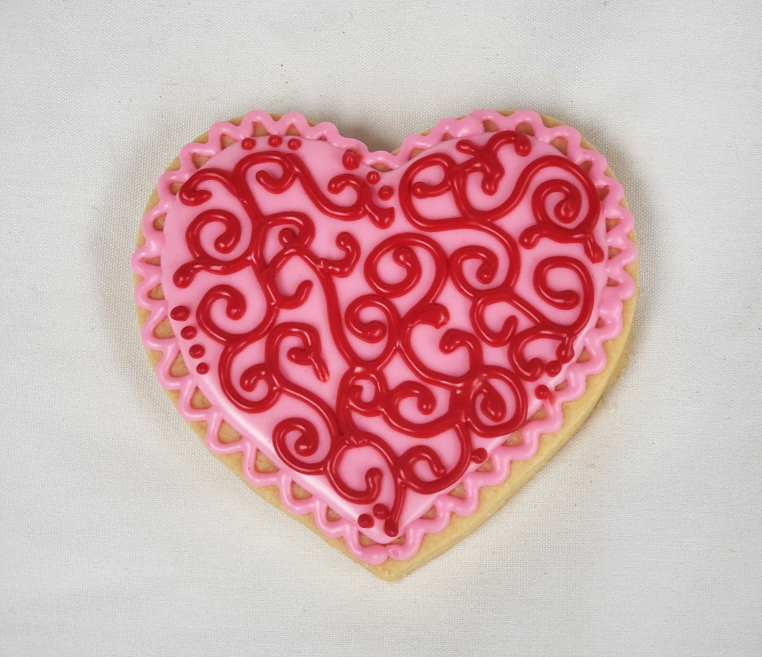 Valentine's Desserts Valentine's Day Cookies Pink | Etsy