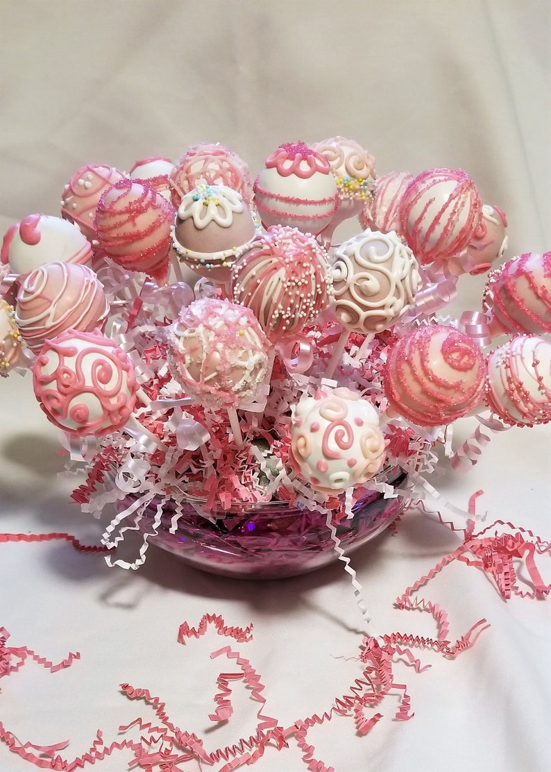 Baby Girl Cake Pops Baby Shower Dessert Girl Birthday - Etsy