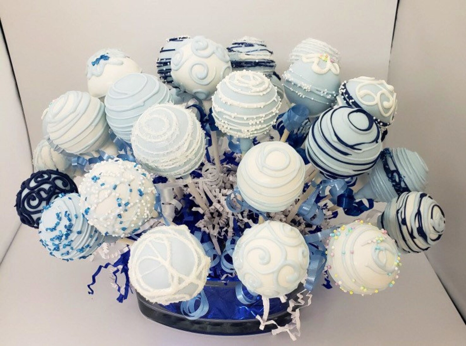 Baby Boy Cake Pops Baby Shower Dessert Boy Birthday Party - Etsy