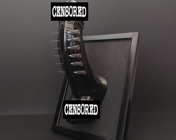 Needle Play Fetish 8 Inch Penis 3D Art Sculpture Phallus Statue BDSM ...
