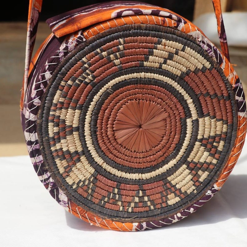 Round Rattan Bag - Etsy