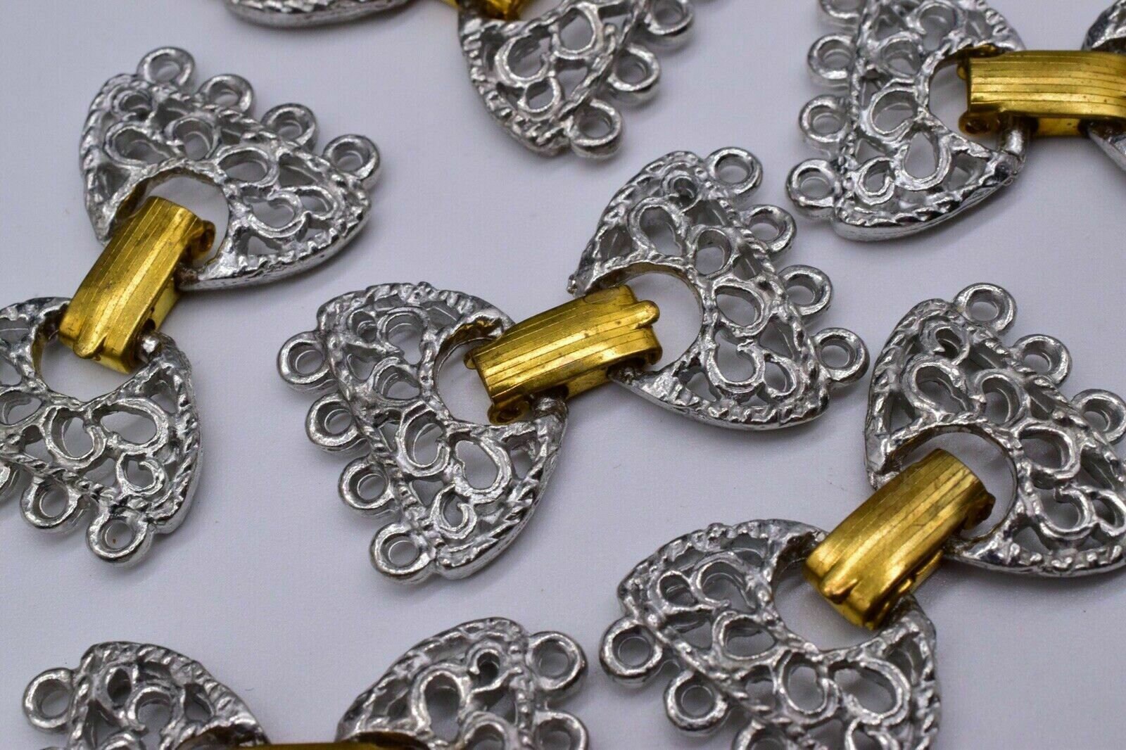 20 Silver Gold Filigree Bow Connector Clasp Jewelry Making | Etsy