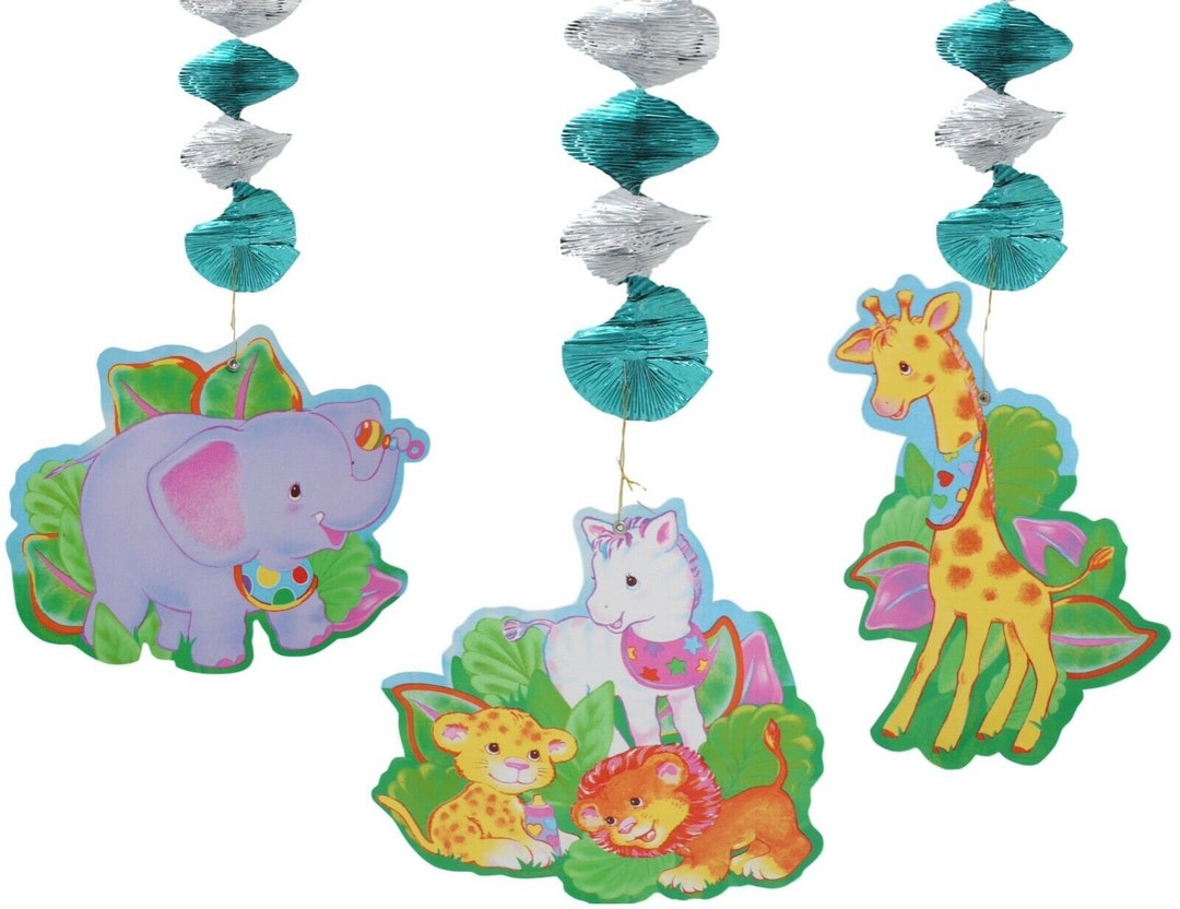 Dangling Cutouts Streamers Animals Safari Party Decorations - Etsy