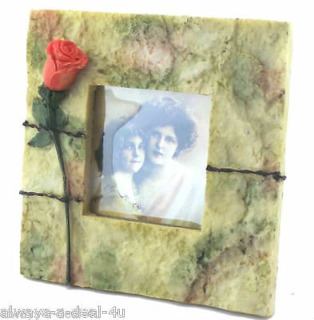 Polystone Rose Design Photo, Picture Frame 5" X 5" Wedding Favors - Etsy