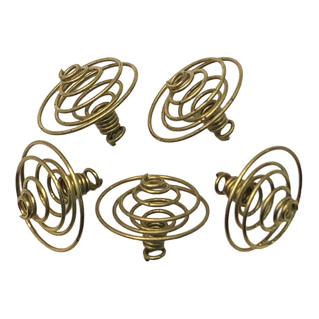 Raw Brass Flexible Swirl Wire Cage, Jewelry, Findings, Pendant 20 Mm ...