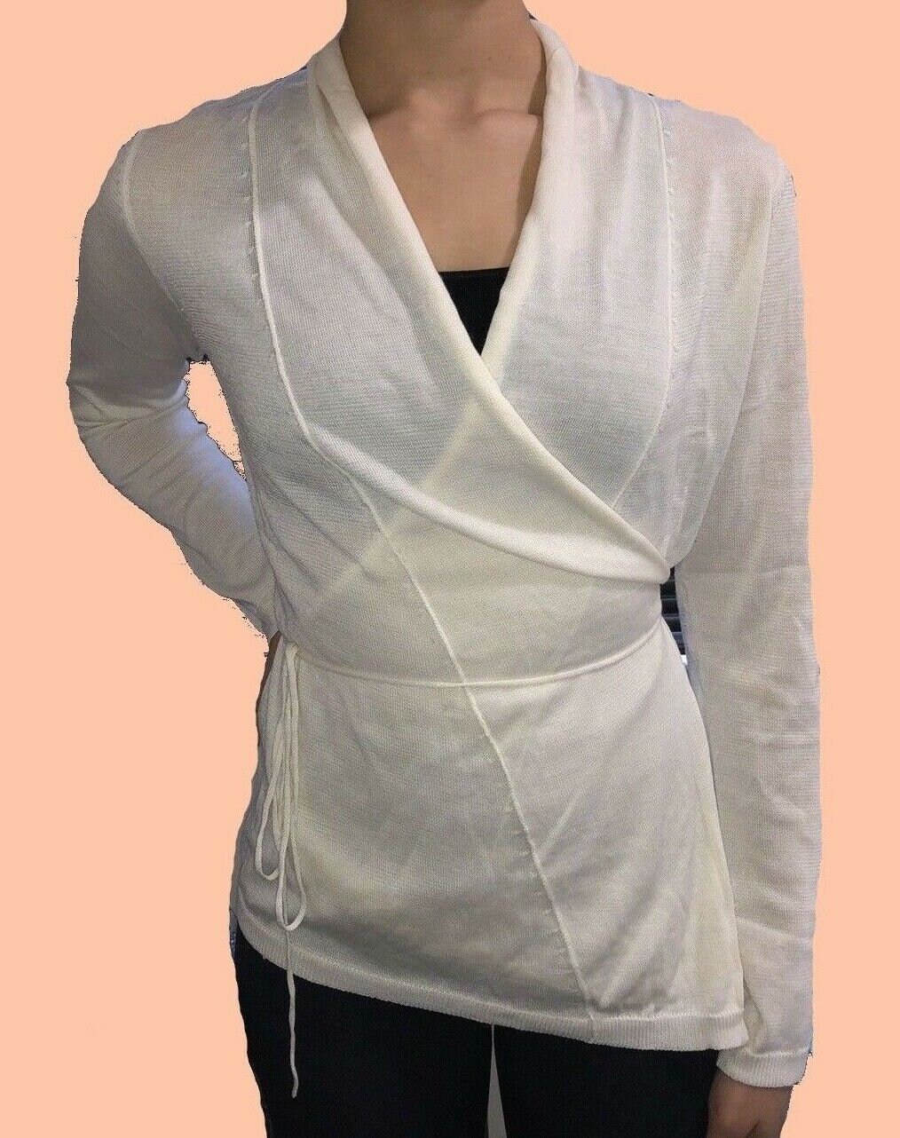 White and Grey Wrap Around Sweater Cardigans | Etsy