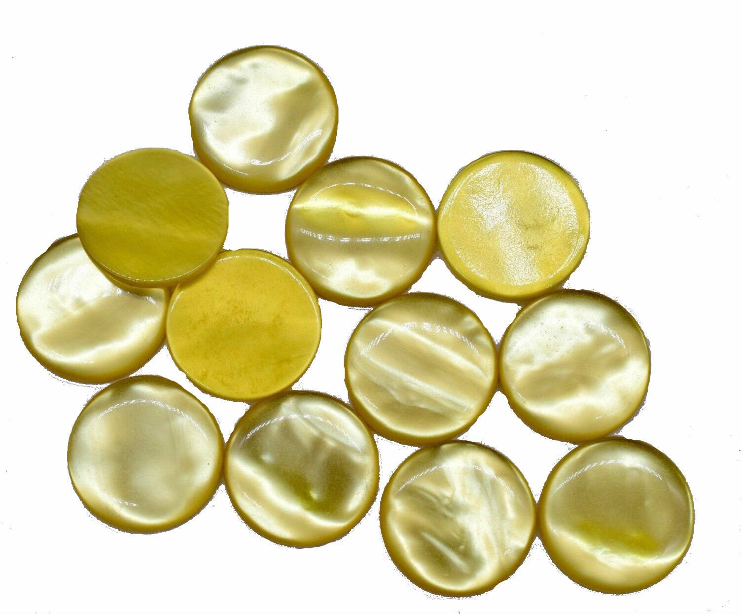 Glossy Round Yellow Lucite Cabochon 20 mm Crafts Jewelry | Etsy