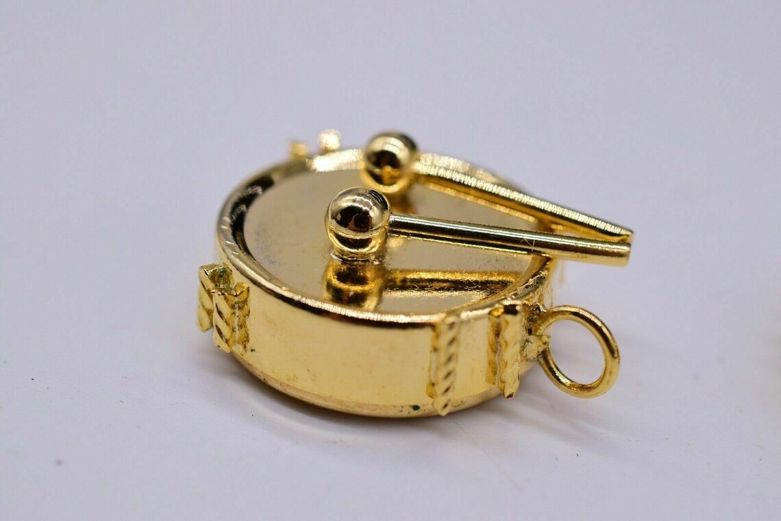 5 Gold Tone Drum Set Pendant Band Charm 24 Mm Crafts Jewelry - Etsy