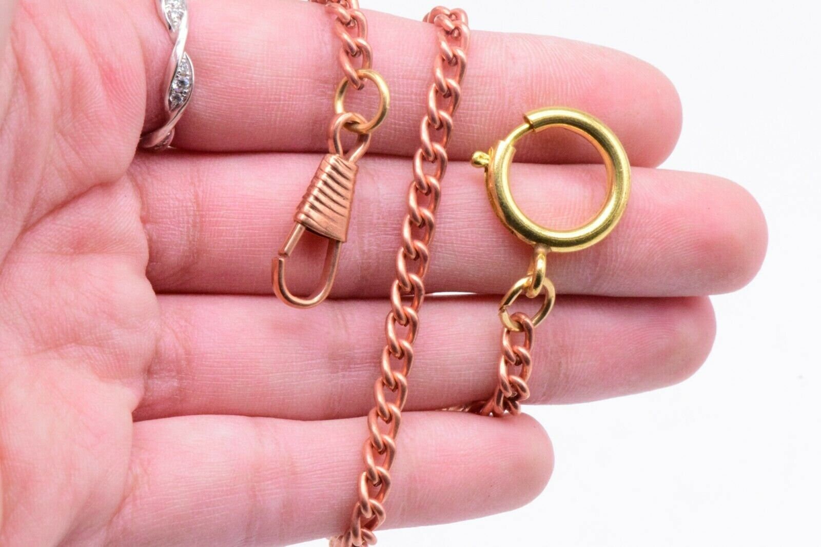 Copper Pocket Watch Chain Key 14 Ring Clasp and Hook - Etsy
