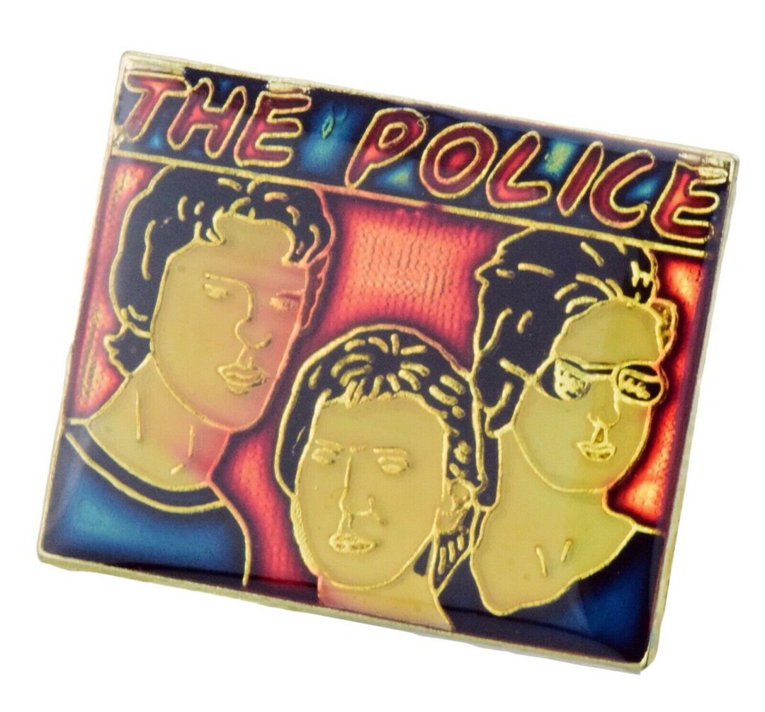The Police Pin 21 X 26 Mm Lapel Pin Logo Pin Badge Vintage Collectible ...