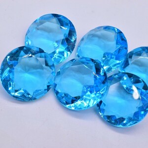 Glass Aqua Blue Rhinestone Faceted Round 20 Mm Vintage - Etsy