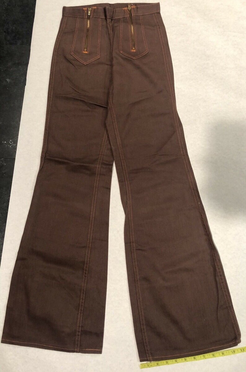 Stacy Slacks 70s-80s Brown 11 Bell Bottoms Pants/jeans W26 - Etsy
