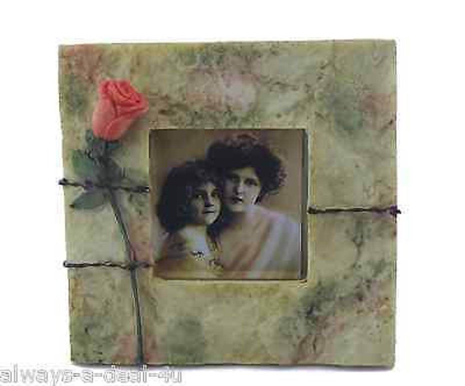 Polystone Rose Design Photo Picture Frame 5 X 5 - Etsy