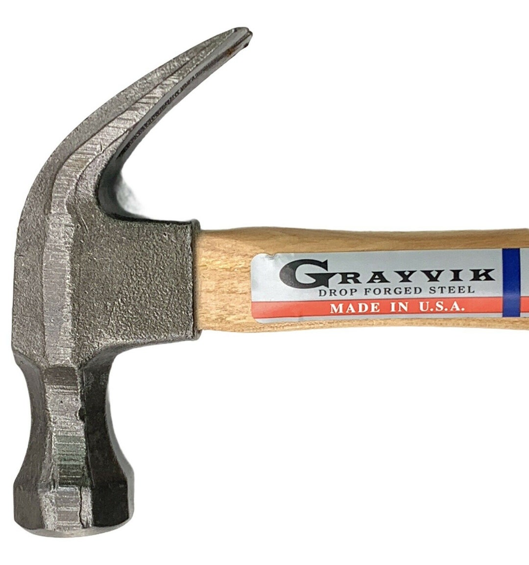 Grayvik 20oz. Drop Forged Steel Nail Hammer, Wood Handle, Made in USA ...