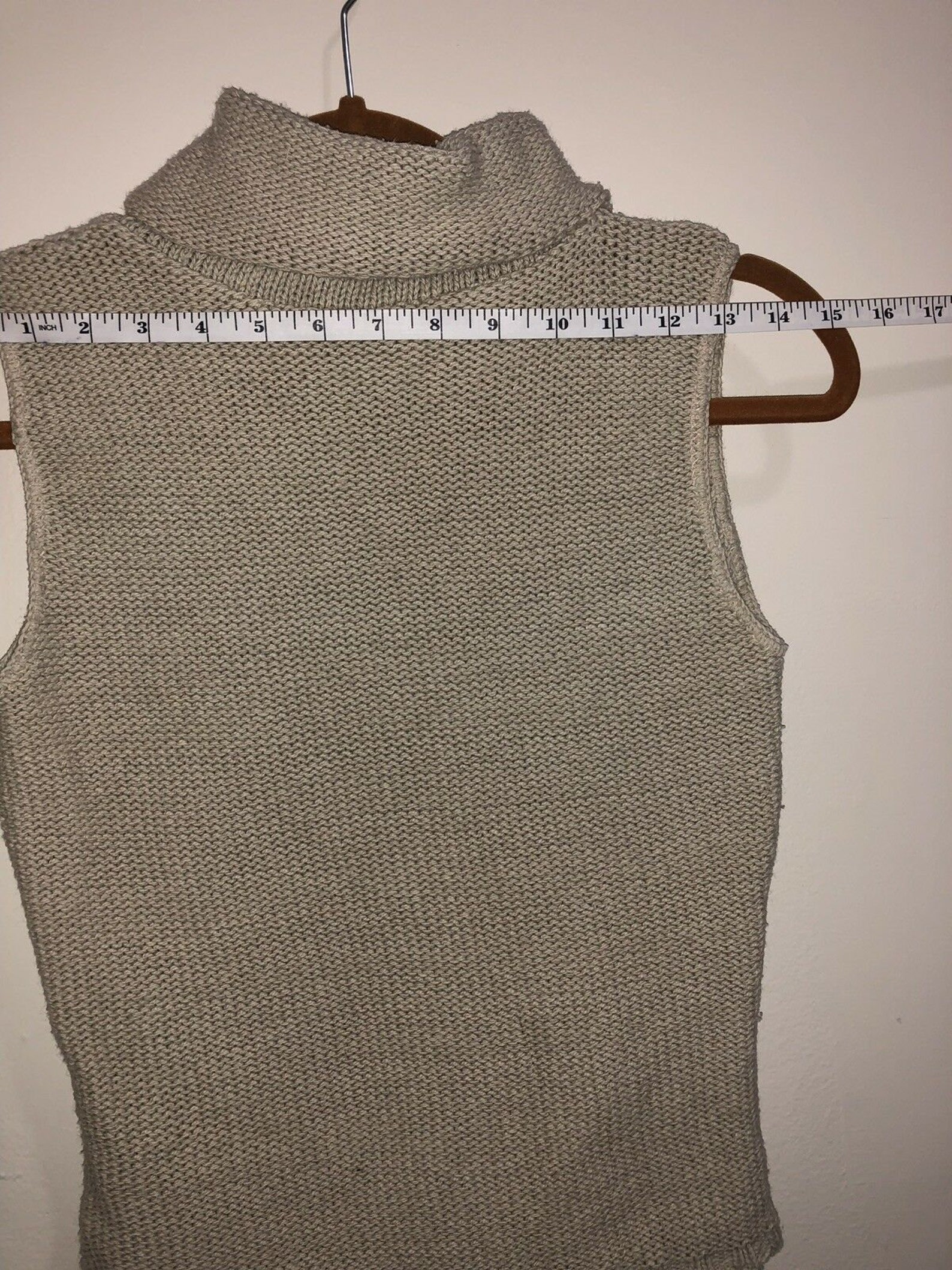 Beige Woman's Turtleneck Top Sleeveless Size Small 100% - Etsy