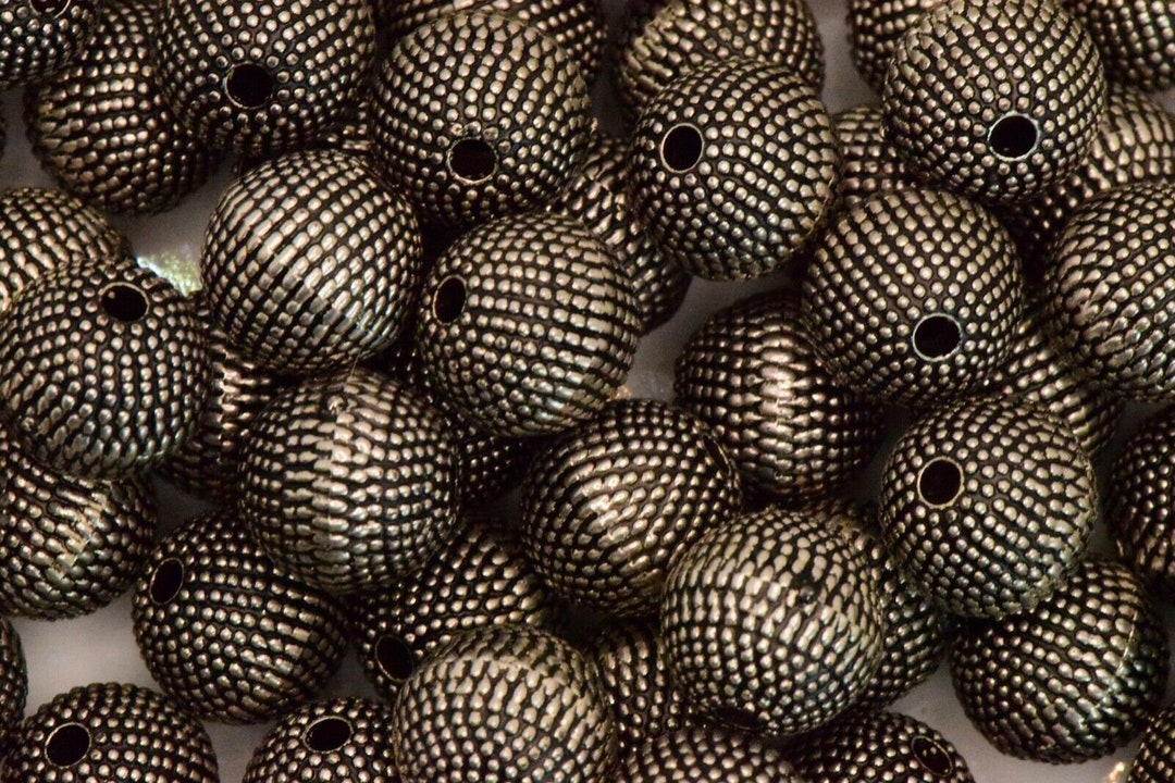 10 Gunmetal Round Metal Beads Spacer Beads 8mm Vintage - Etsy