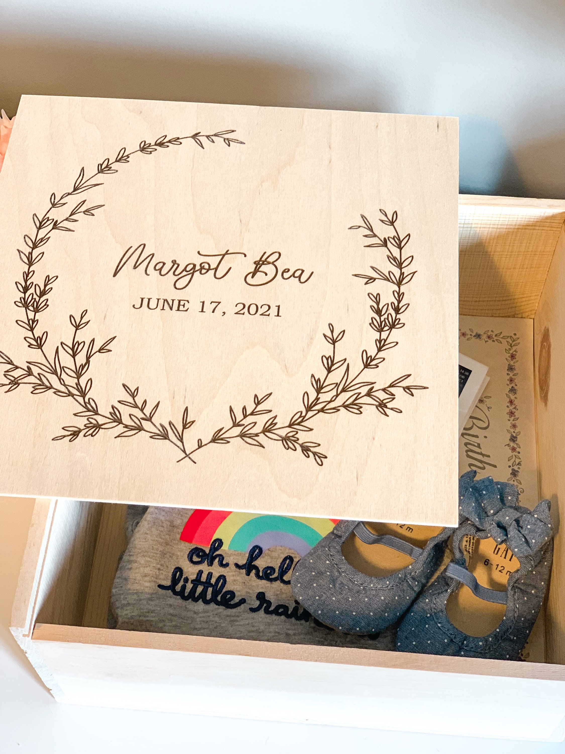 Wooden Keepsake Box Baby Keepsake Box Baby Memory Box | Etsy