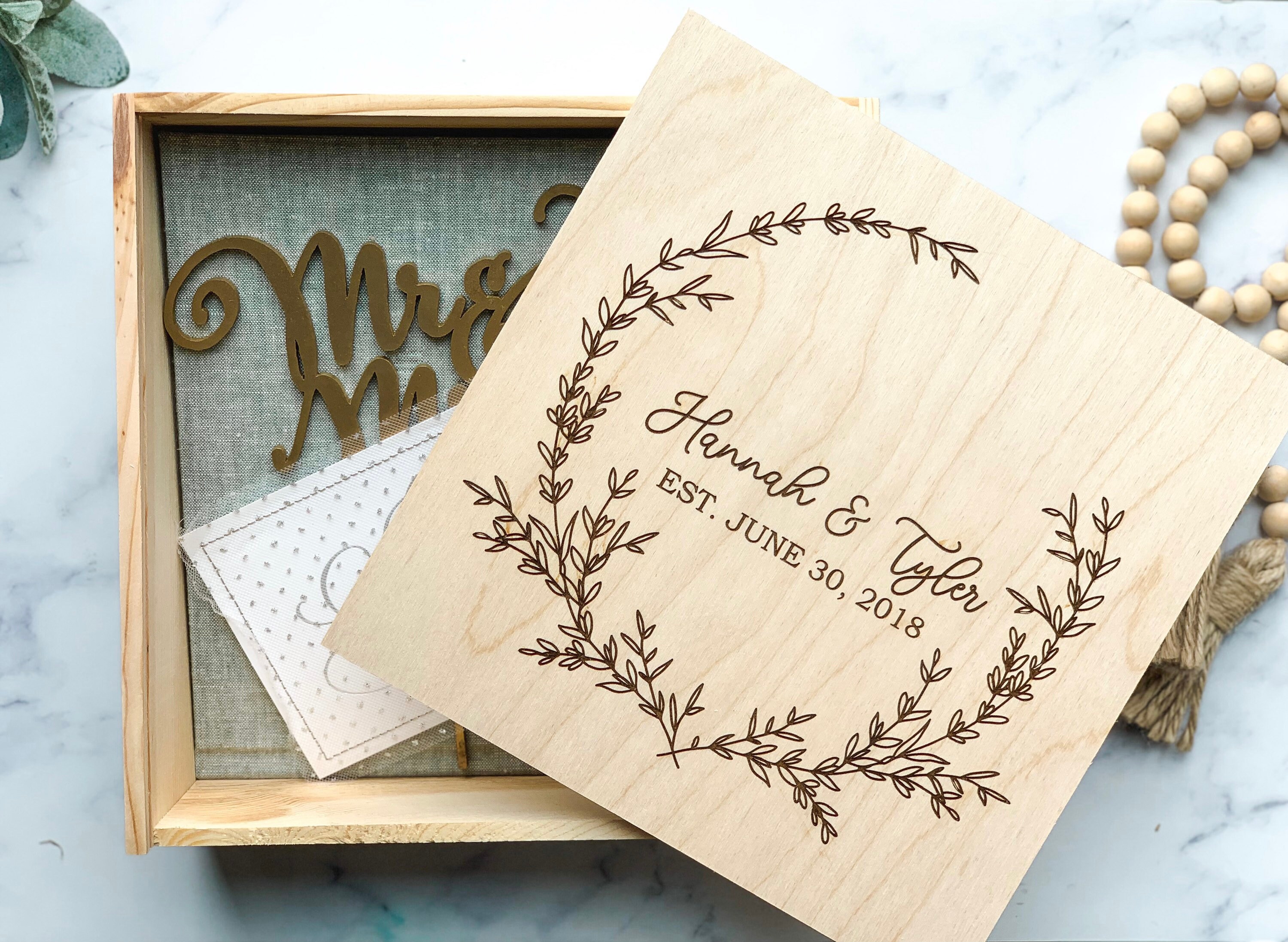 Large Wood Memory Box Photo Box Engraved Keepsake Box - Etsy