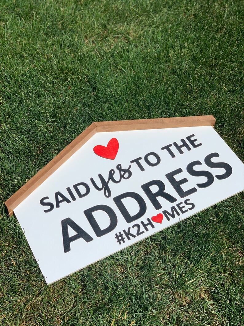 Digital Address Sign Said Yes to the Address Digital SVG | Etsy