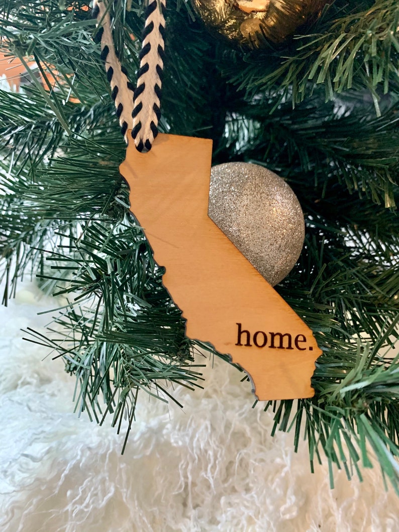 Engraved State Ornament State Ornament Wooden Ornament - Etsy